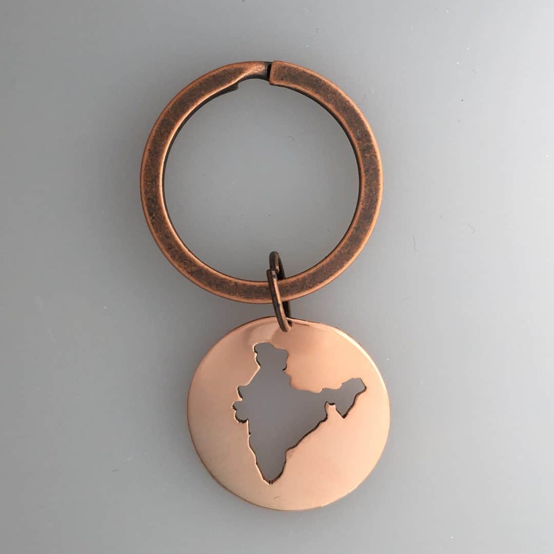 India Map Keychain Handmade By AfricanDreamLand Jewelry