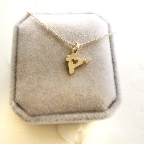 Gold India Map Necklace Handmade Specially For You By AfricanDreamland